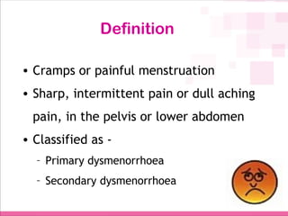 DYSMENORRHOEA | PPT