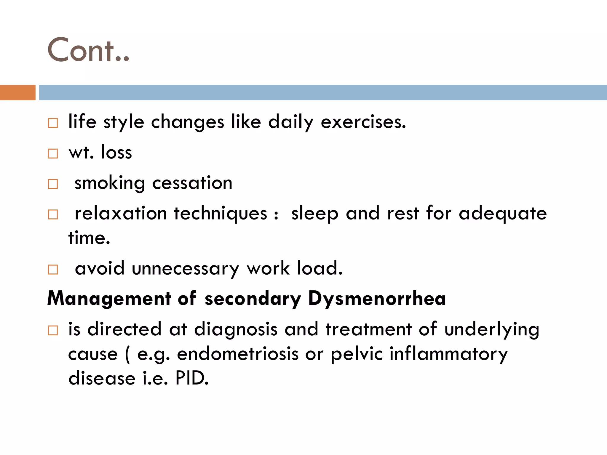 Dysmenorrhoea | PDF