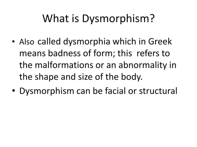 Dysmorphism | PPTX