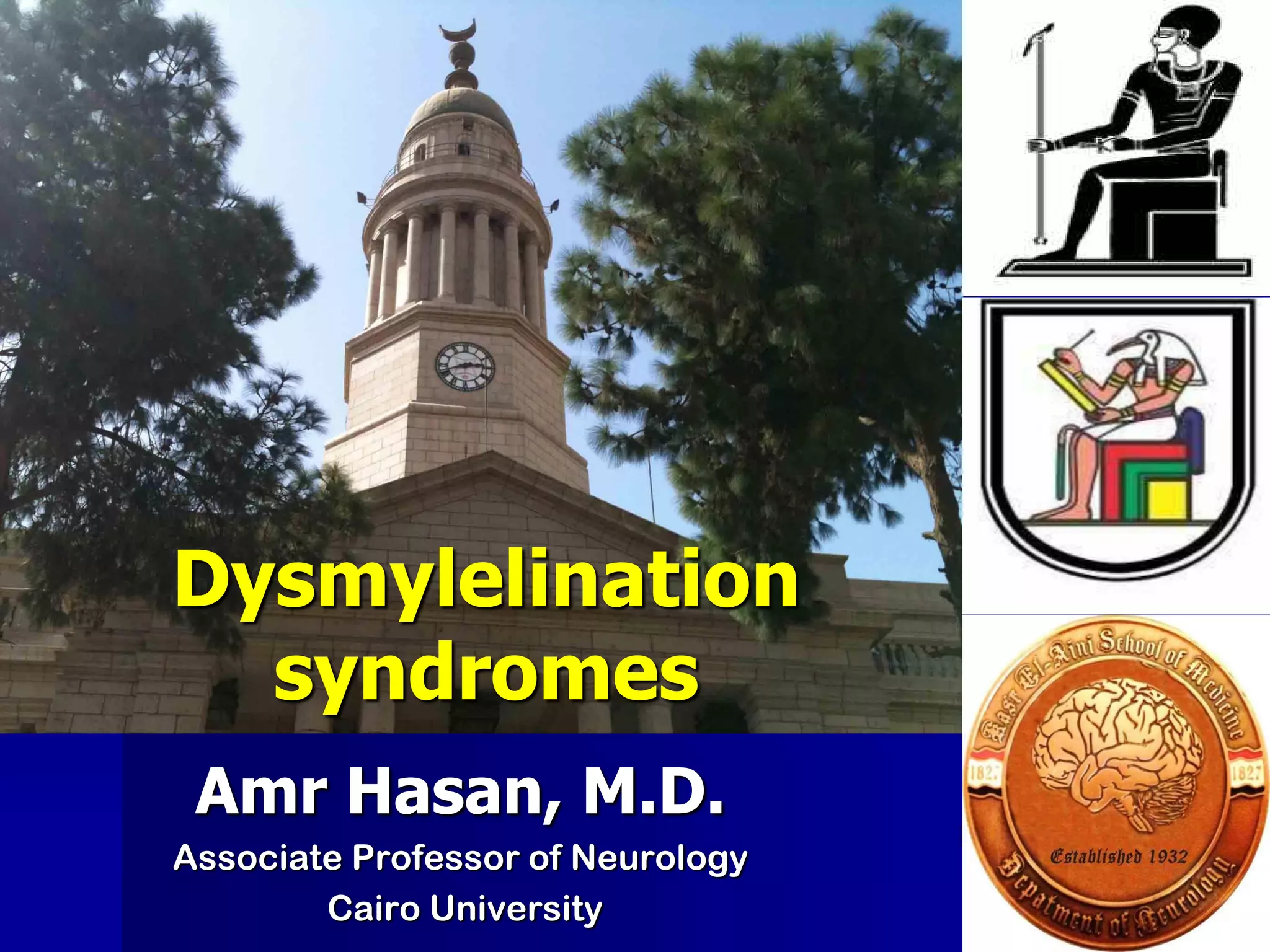 Dysmyelination syndromes | PPT