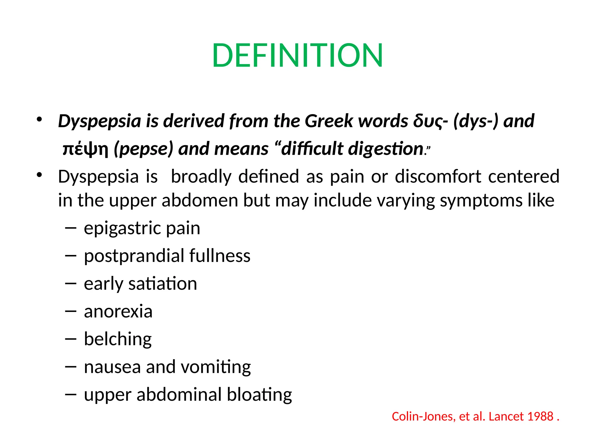 Approach to dyspepsia- Diagnosis & management .pptx