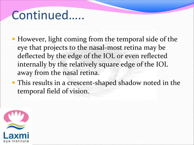 Dysphotopsia | PPTX | Eye and Vision Conditions | Diseases and Conditions