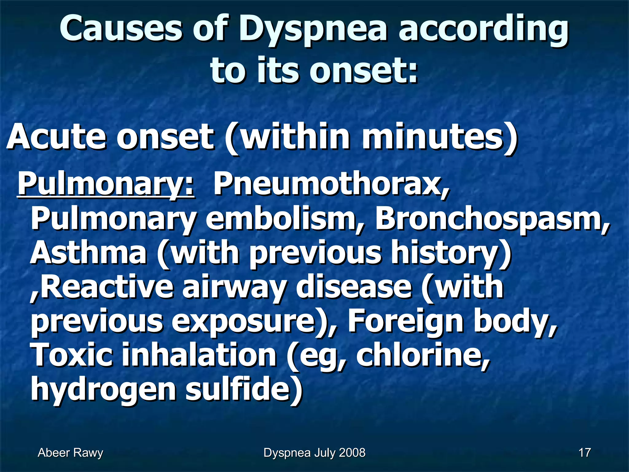 Dyspnea | PPT