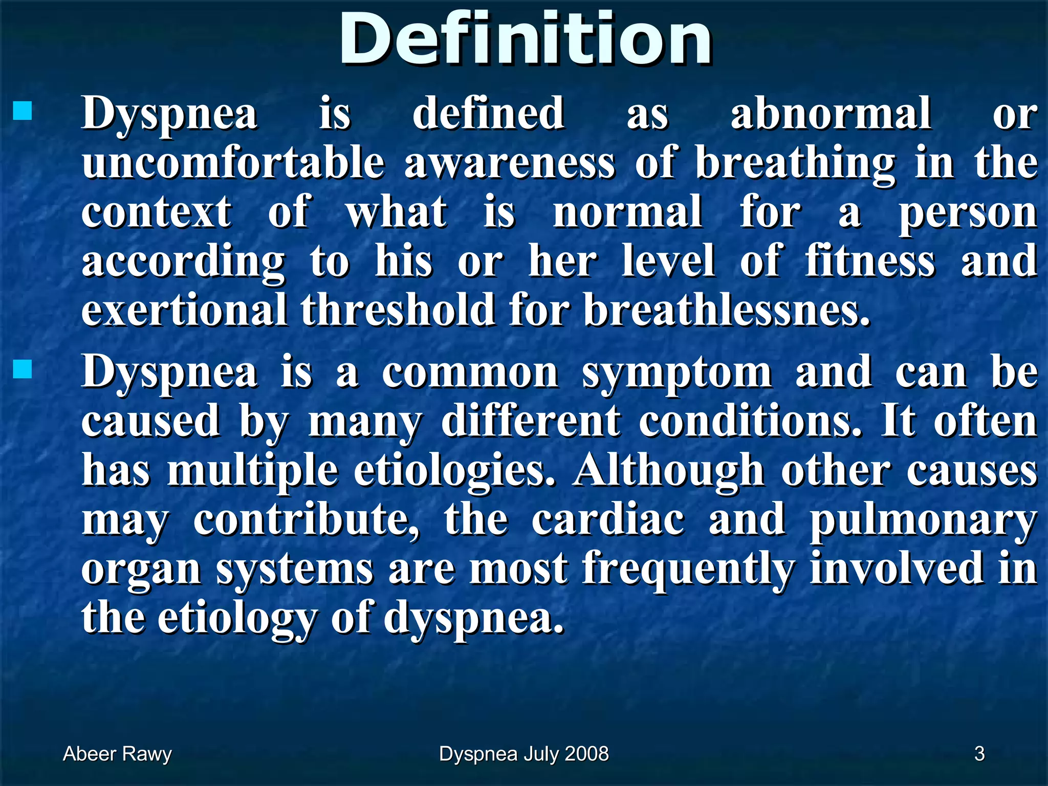 Dyspnea | PPT