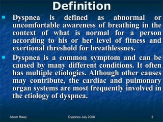 Dyspnea | PPT
