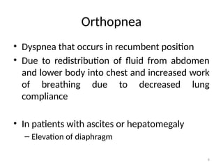 Approach to the Dyspnea at the level of so internal medicine | PPTX
