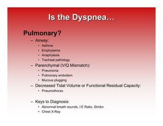 Dyspnea redone | PDF