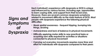 PSYCHOLOGY OF LEARNING DISABILITY - DYSPRAXIA.pptx