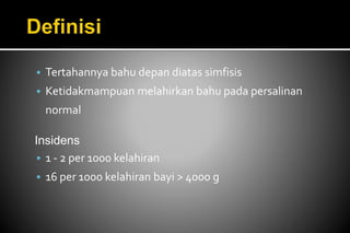 Pelajaran Distosia Bahu pada persalinann | PPTX