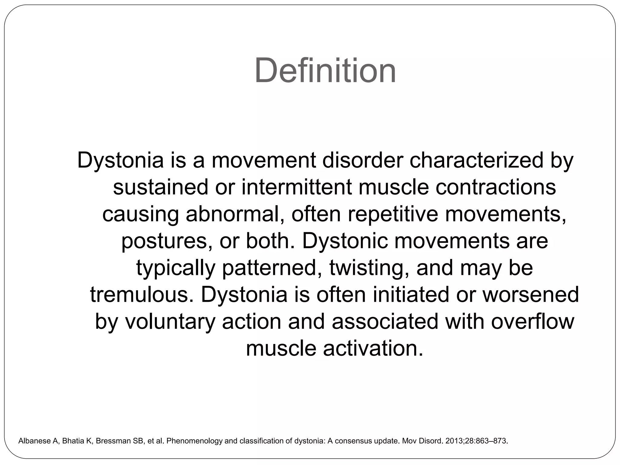Dystonia | PPTX