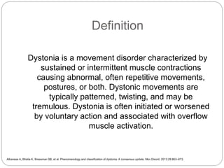 Dystonia | PPT | Free Download