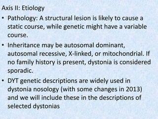 Dystonia and movement disorder | PPT