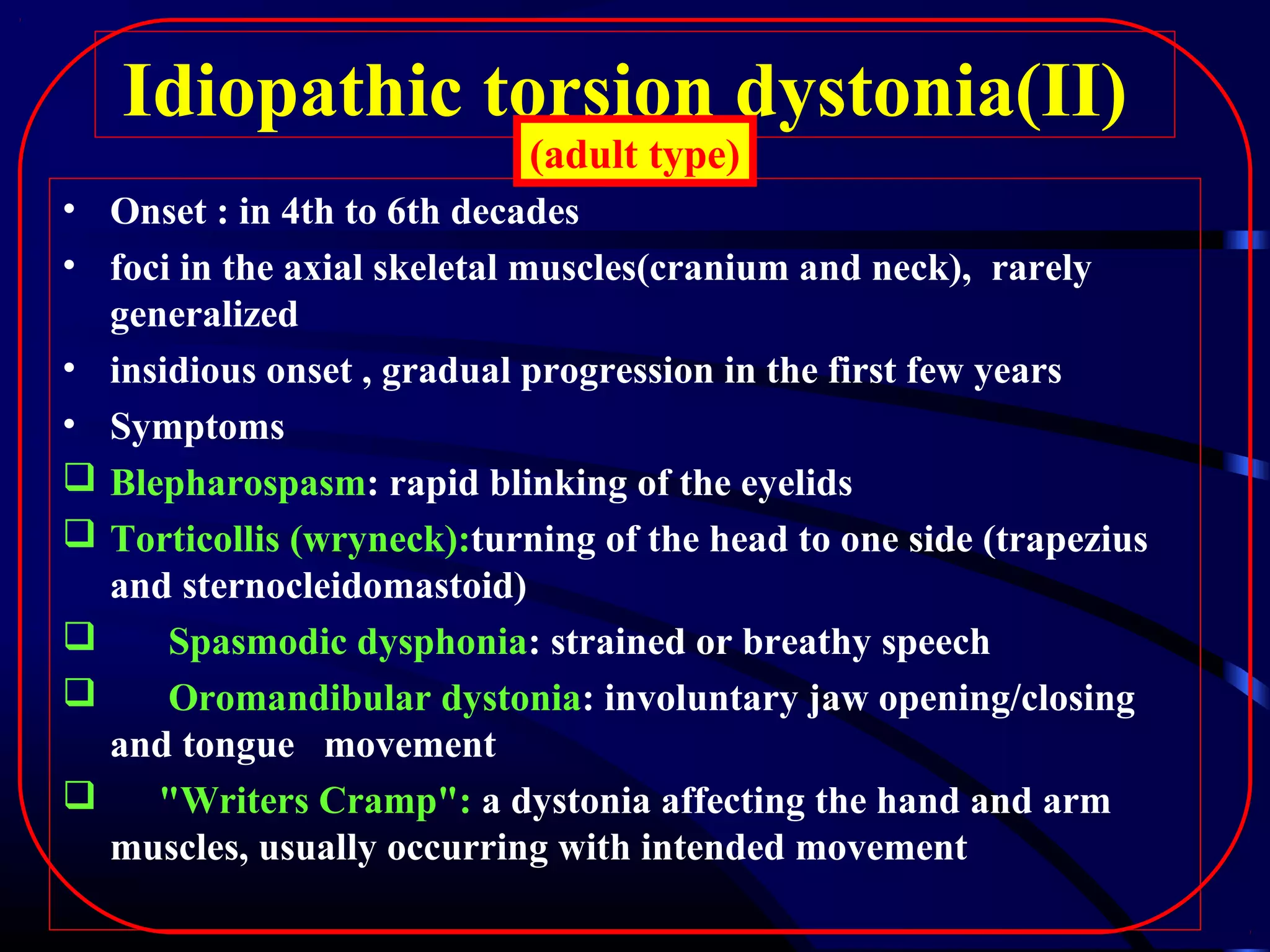 Dystonia | PPT