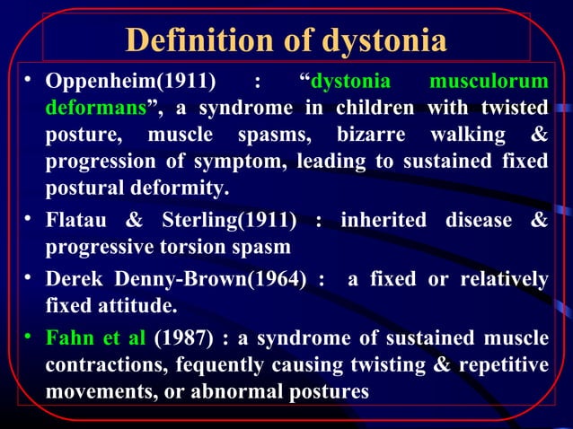 Dystonia | PPT