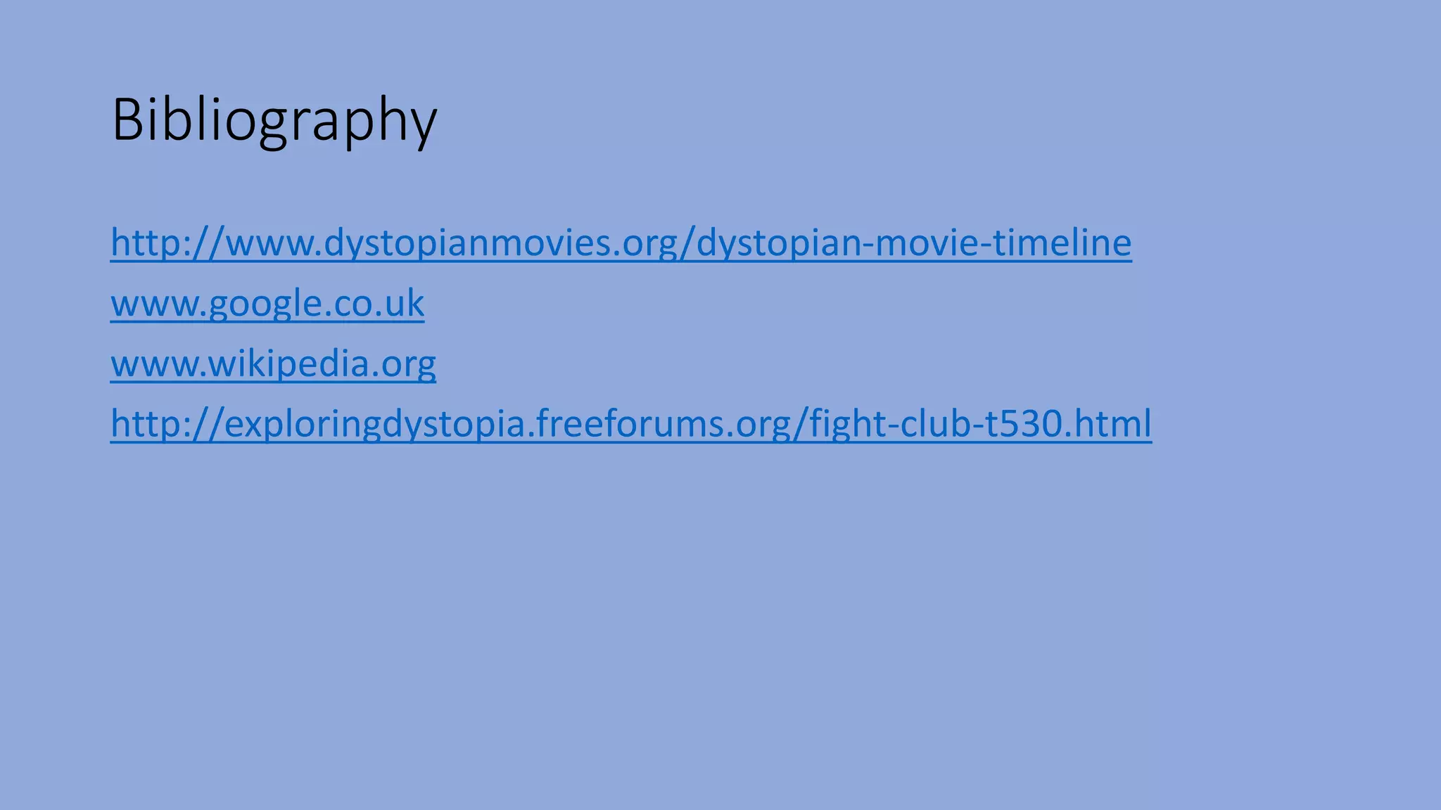 Dystopian film timeline | PPTX