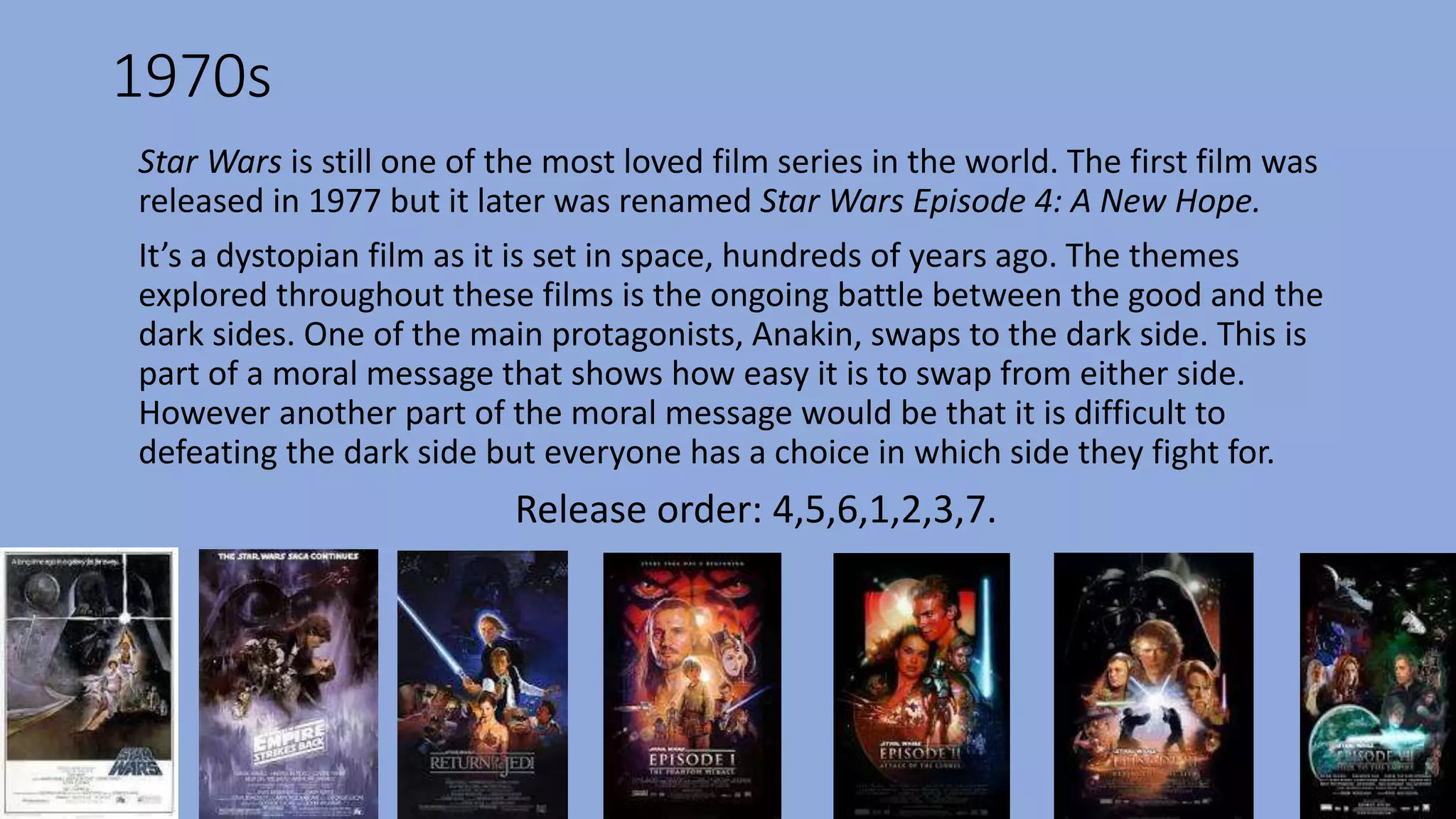 Dystopian film timeline | PPTX