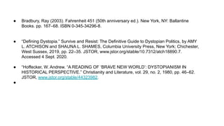 Dystopian literature of twentieth century | PDF