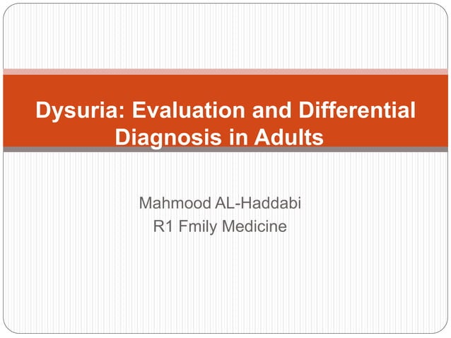 Dysurea | PPTX