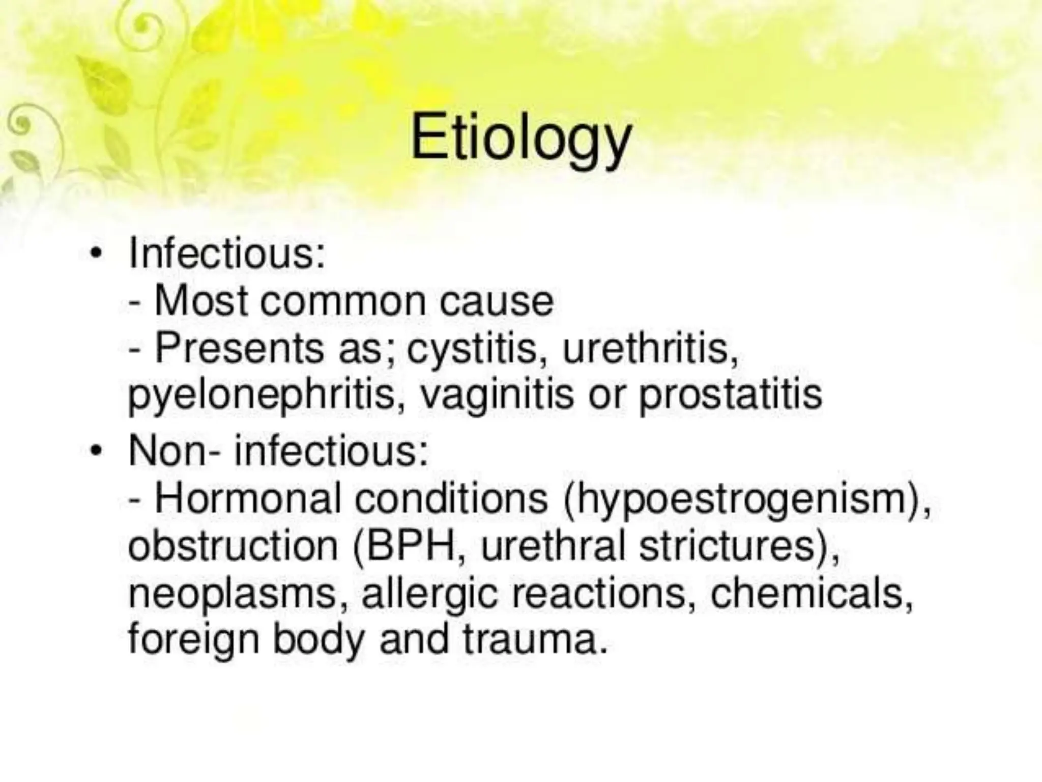 DYSURIA (having difficulty in urination)-CHOs-CHAs.ppt
