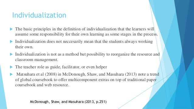 Individualization, Self-Access and Learner Training & Observing the L…