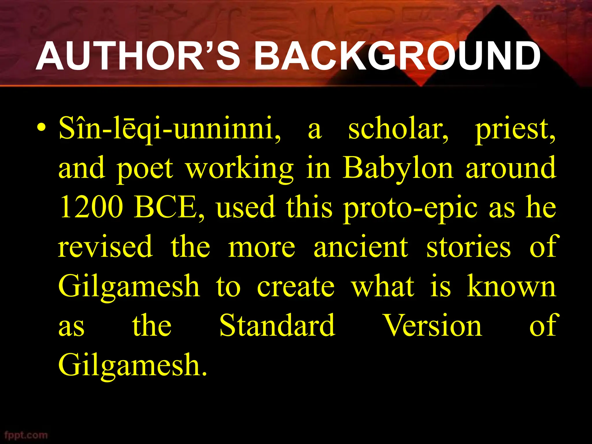 EPIC-OF-GILGAMESH (The Epic of Gilgamesh is an epic poem from ancient ...