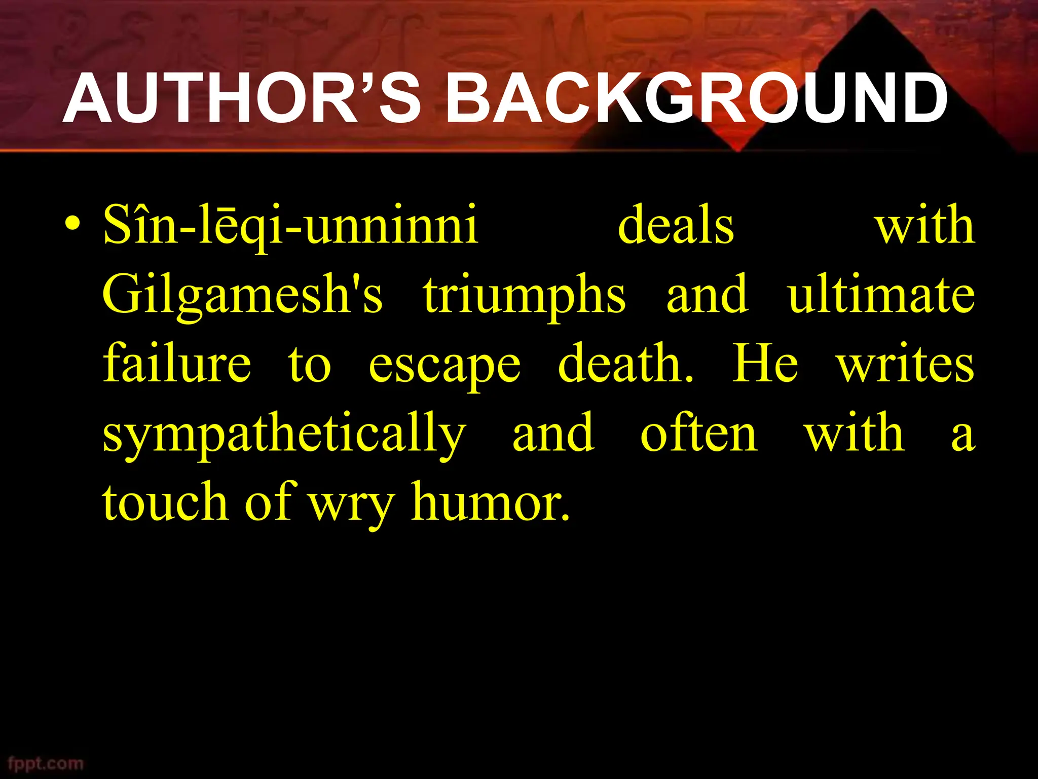 EPIC-OF-GILGAMESH (The Epic of Gilgamesh is an epic poem from ancient ...