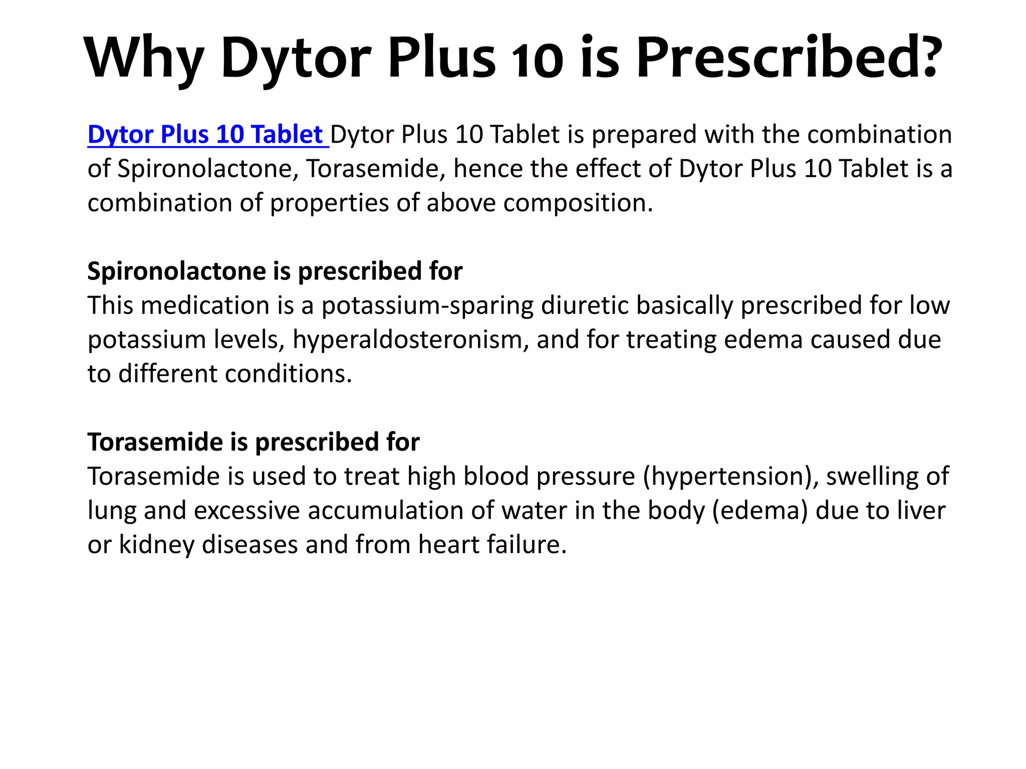 Dytor plus 10 tablet | PPTX