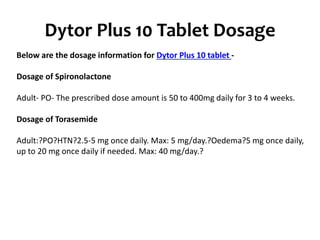 Dytor plus 10 tablet | PPTX