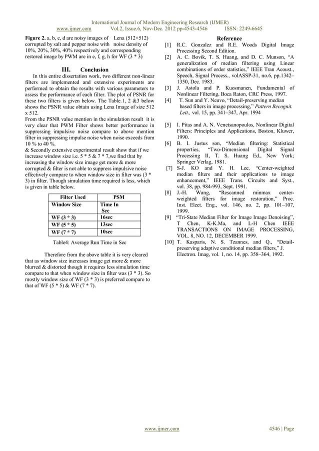 Image Denoising Using Non Linear Filter | PDF