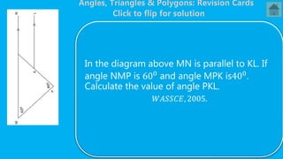 Angles, triangles and polygons revision card | PPSX