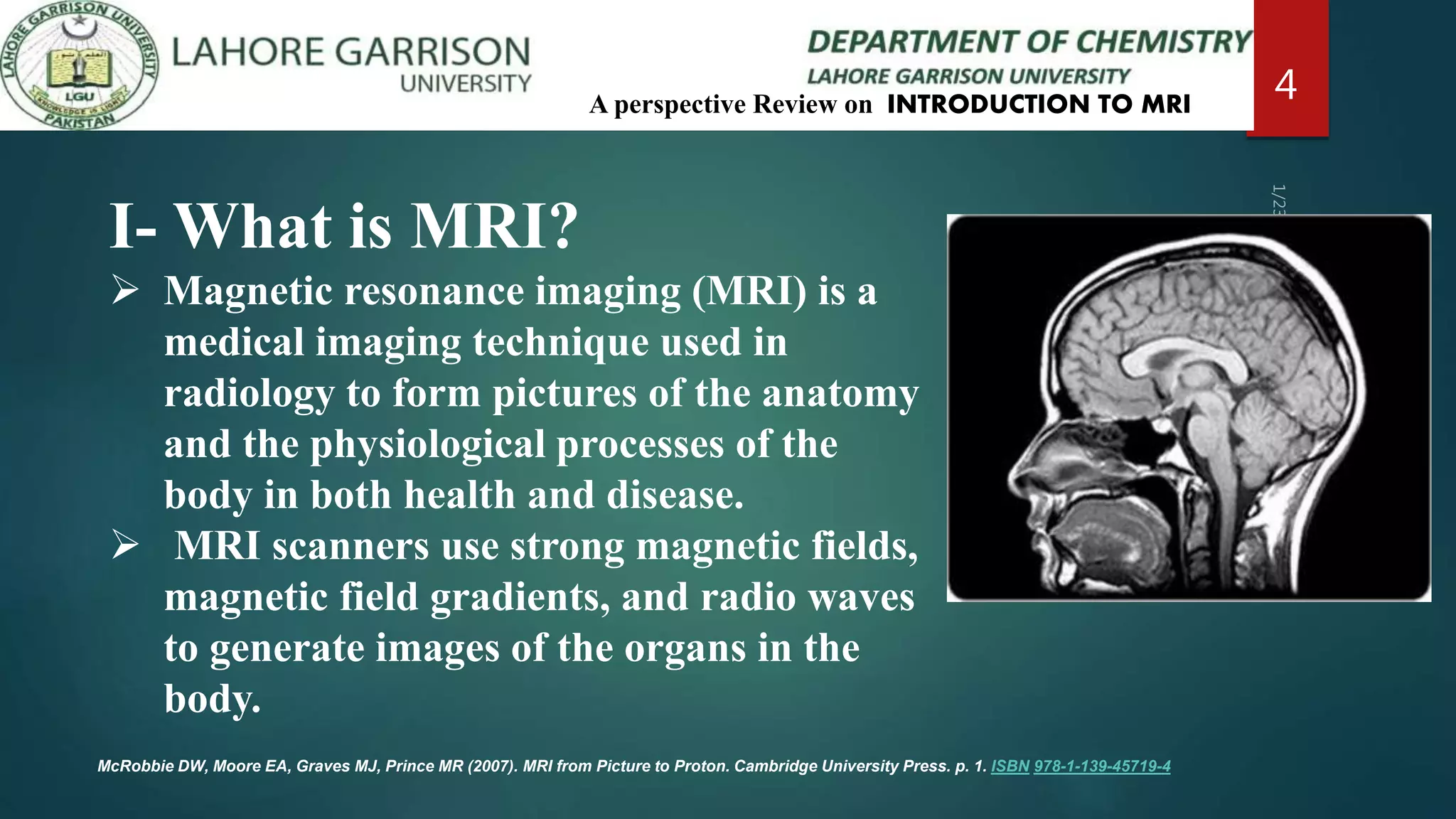 Introduction to MRI, a Short Summary | PPTX
