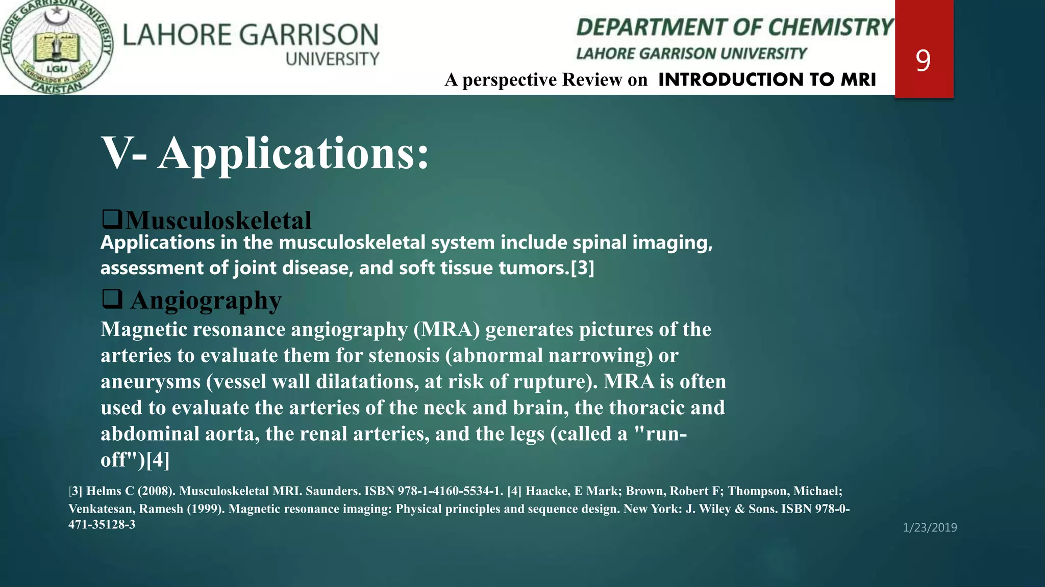 Introduction to MRI, a Short Summary | PPTX