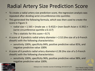 Dzavik V - AIMRADIAL 2014 - Radial artery size | PPT