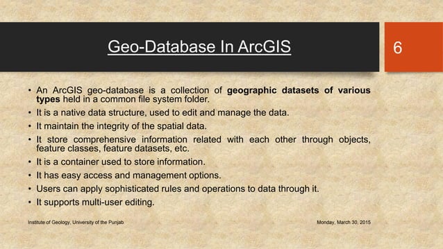 Lec_12_Intro to Geodatabase and Topology | PPTX