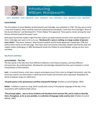 Introducing william wordsworth secondary pack(1) 1(0) | PDF