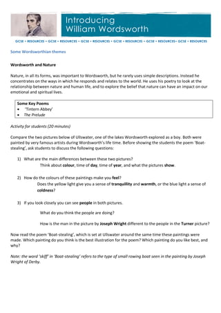 Introducing william wordsworth secondary pack(1) 1(0) | PDF