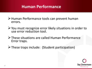 Dz human performance fenoc july 2015rev1 | PPT