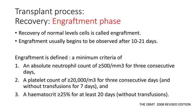 HEMATOPOIETIC STEM CELL TRANSPLANTATION | PPTX
