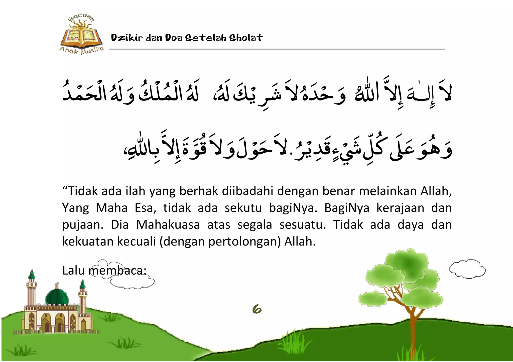 Dzikir dan doa setelah sholat | PDF