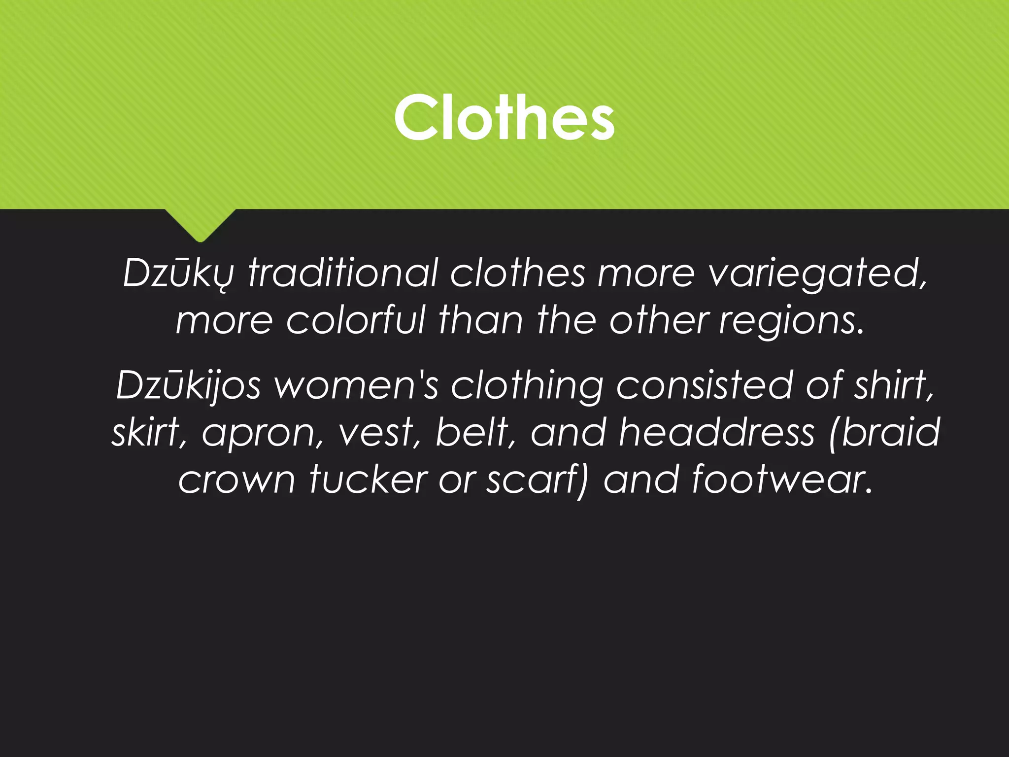 Dzūkija traditional clothes | PPT