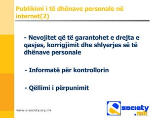 Mbrojtja e të dhënave personale | PPT