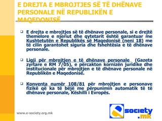 Mbrojtja e të dhënave personale | PPT