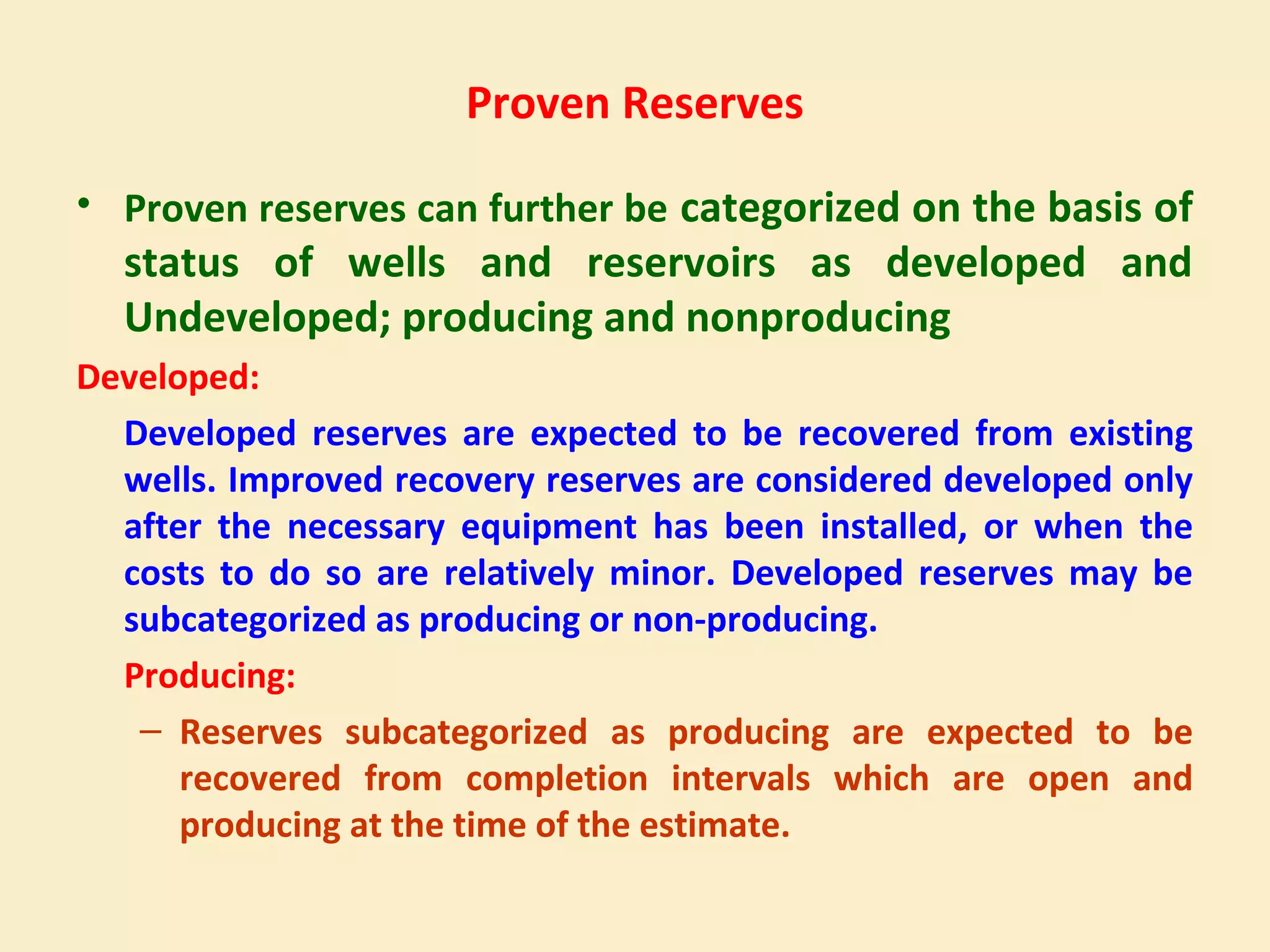 Estmation of oil & gas proven probable posiible | PPT