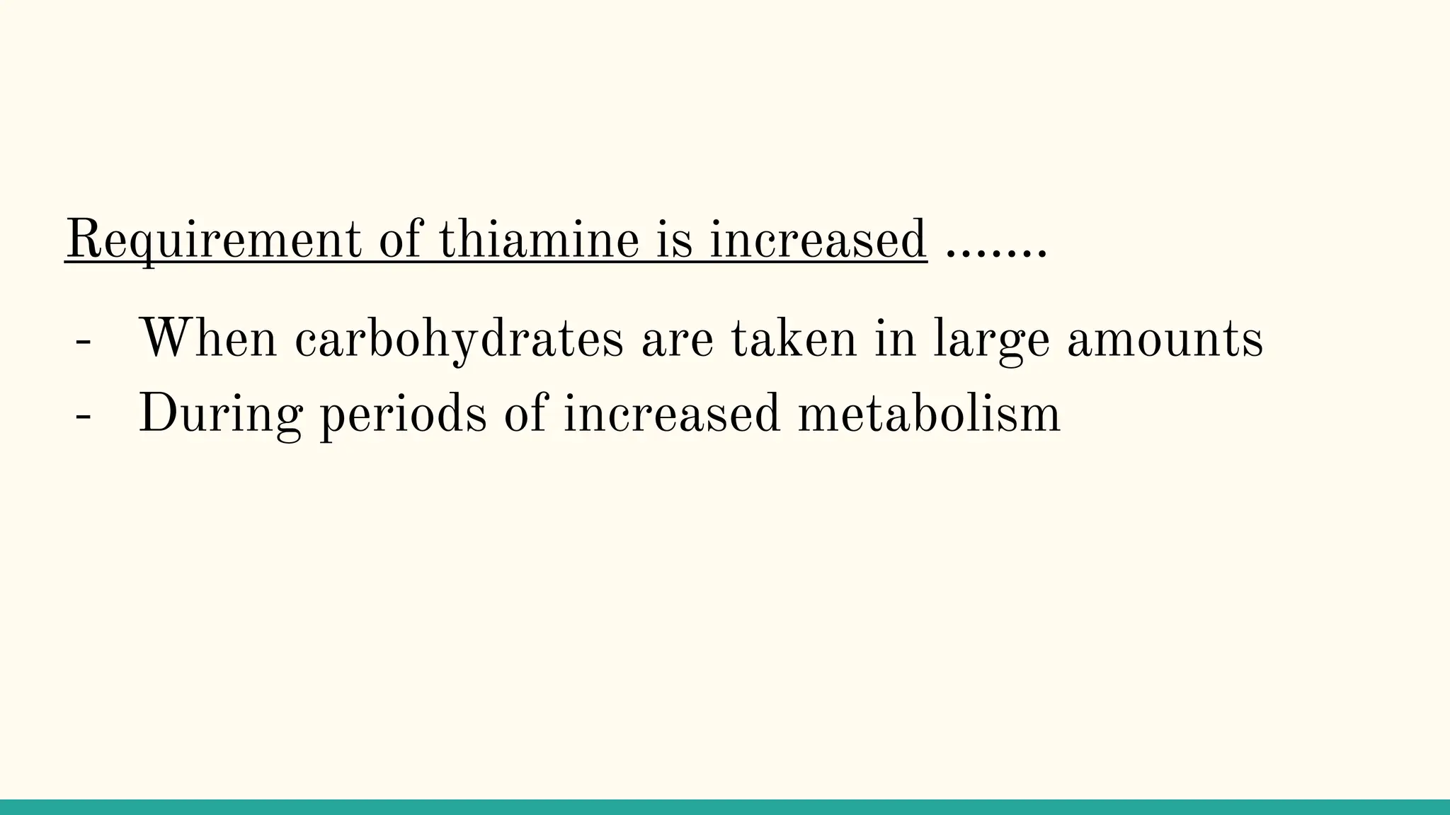 Thiamine-Biologic action, Requirements, Dietary sources, Deficiency ...