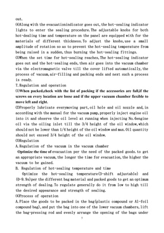 Vacuum Machine Manual for industrial use | PDF