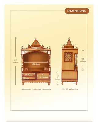 Sacred Home Large Floor Rested Pooja Mandir without Door | PDF