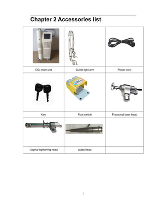 E 022 co2 fractional laser machine user manual | PDF