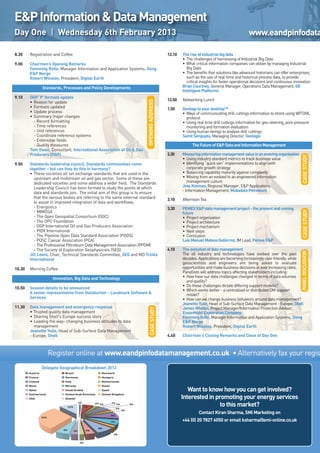 SMi's E&P Information and Data Management | PDF