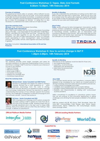 SMi Group's 16th annual E&P Information & Data Management conference ...