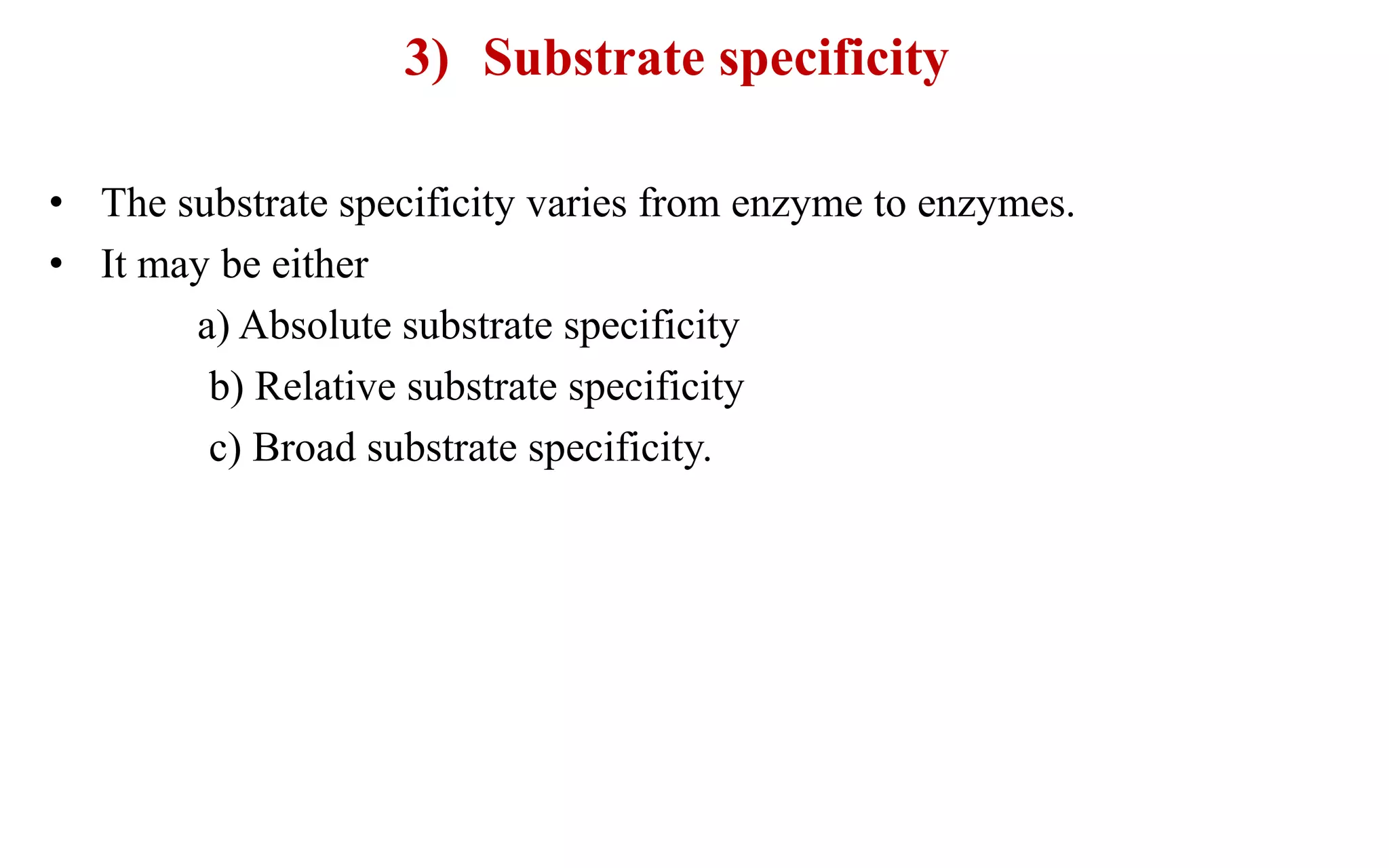 E 03 Mechanism of Enzyme action & Enzyme specificity | PPTX